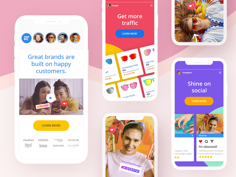 Happy Customers Landing Page by Roni Klein for Yotpo on Dribbble