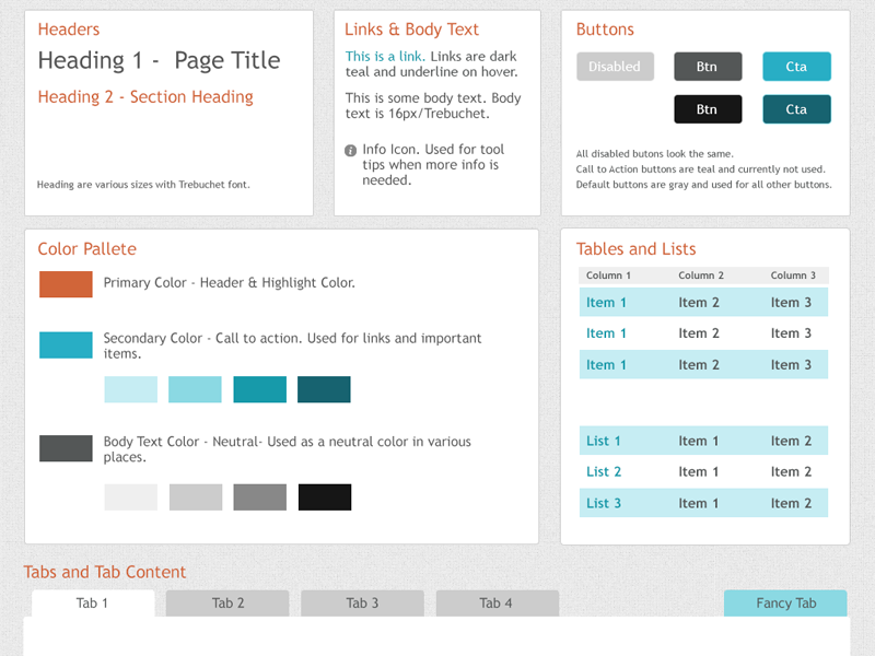 UI Style Guide-2 by Leann Manning on Dribbble