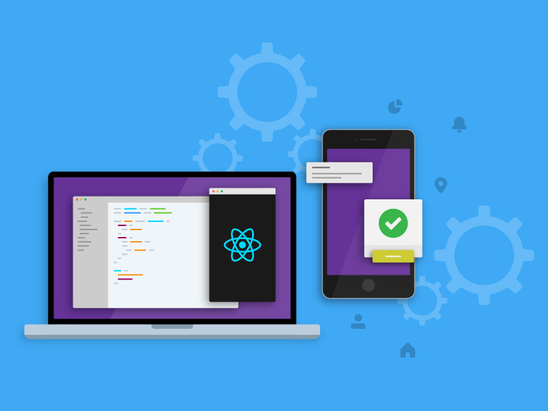 React Native Illustration by Goran Tomičić on Dribbble