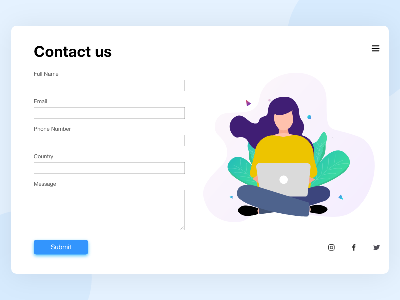 Contact us by sagar harpathkar on Dribbble