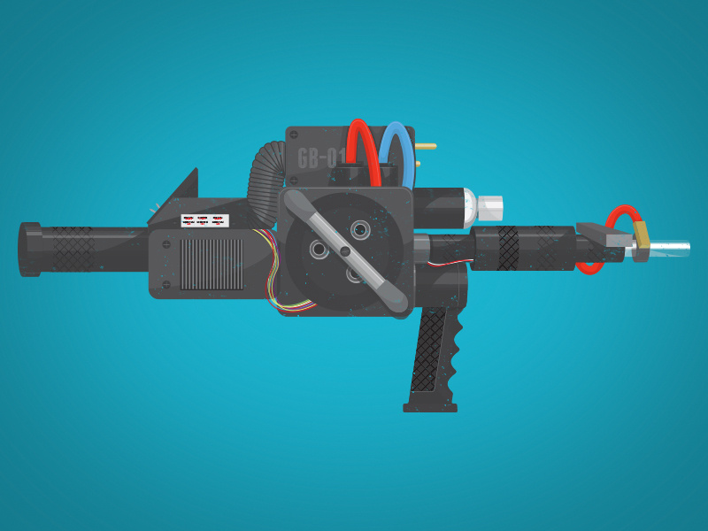 Ghostbusters Proton Gun by Cody Moiseve on Dribbble