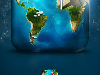 World/Map iOS Icon by Tobias Holmgren on Dribbble