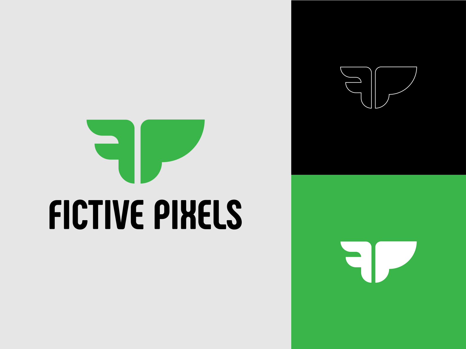 Fictive Pixels Logo Design By Nitin Tiwari On Dribbble