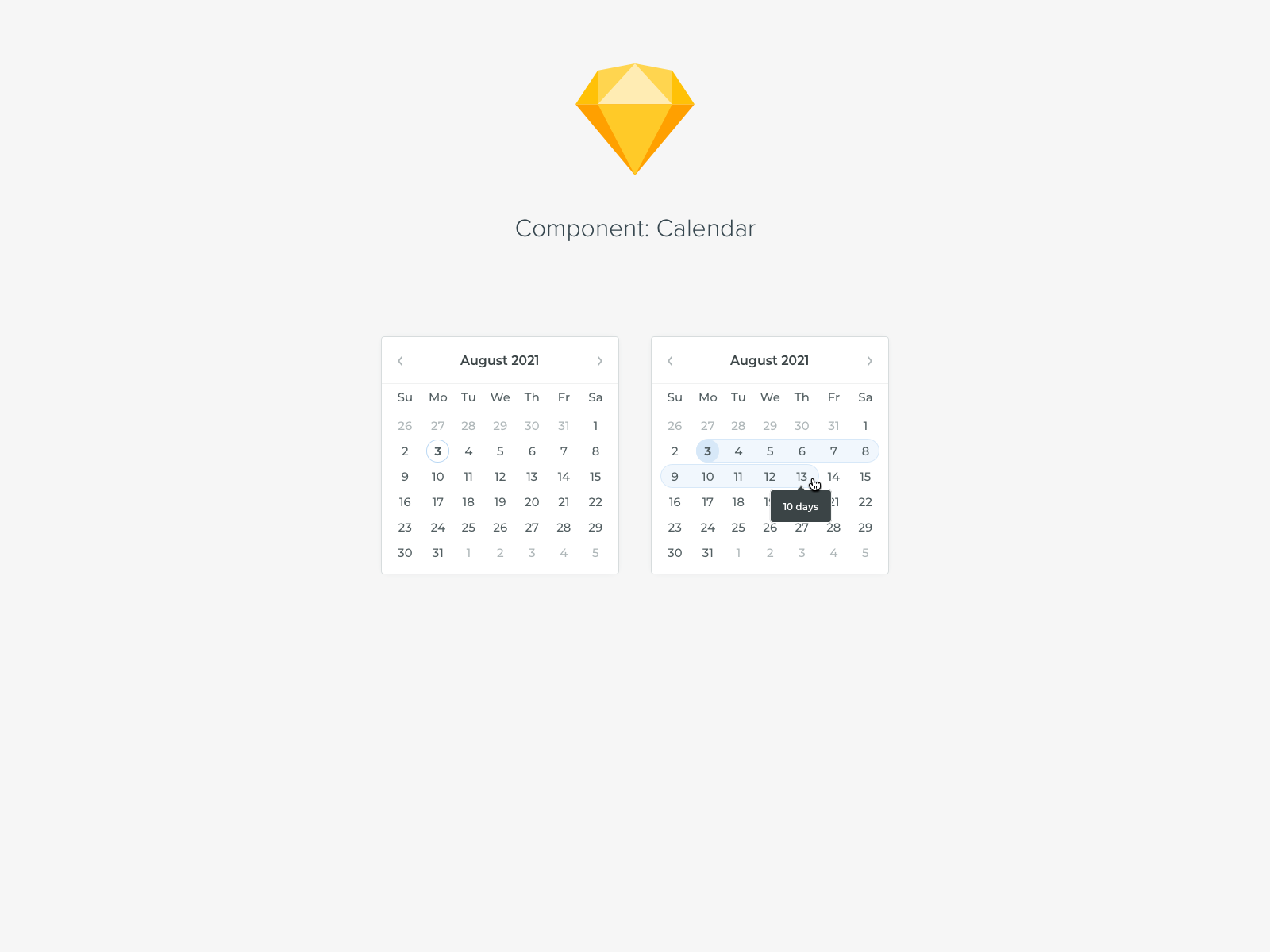 Component: Calendar by Stevy Georgiadi on Dribbble