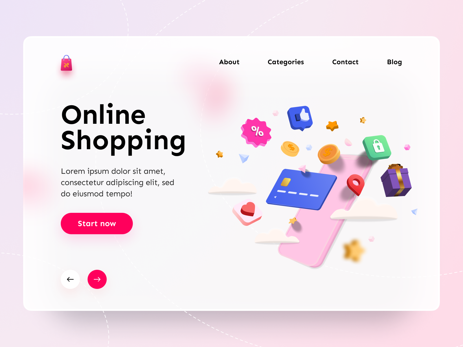 Online Shopping Landing page by Suchandra Ghosh on Dribbble