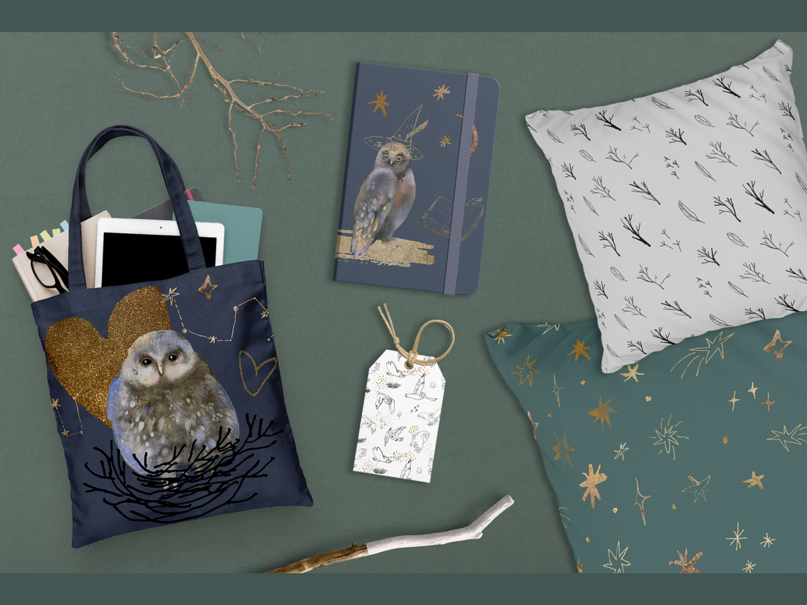 Set with Magic Owls by Shusha Guna on Dribbble