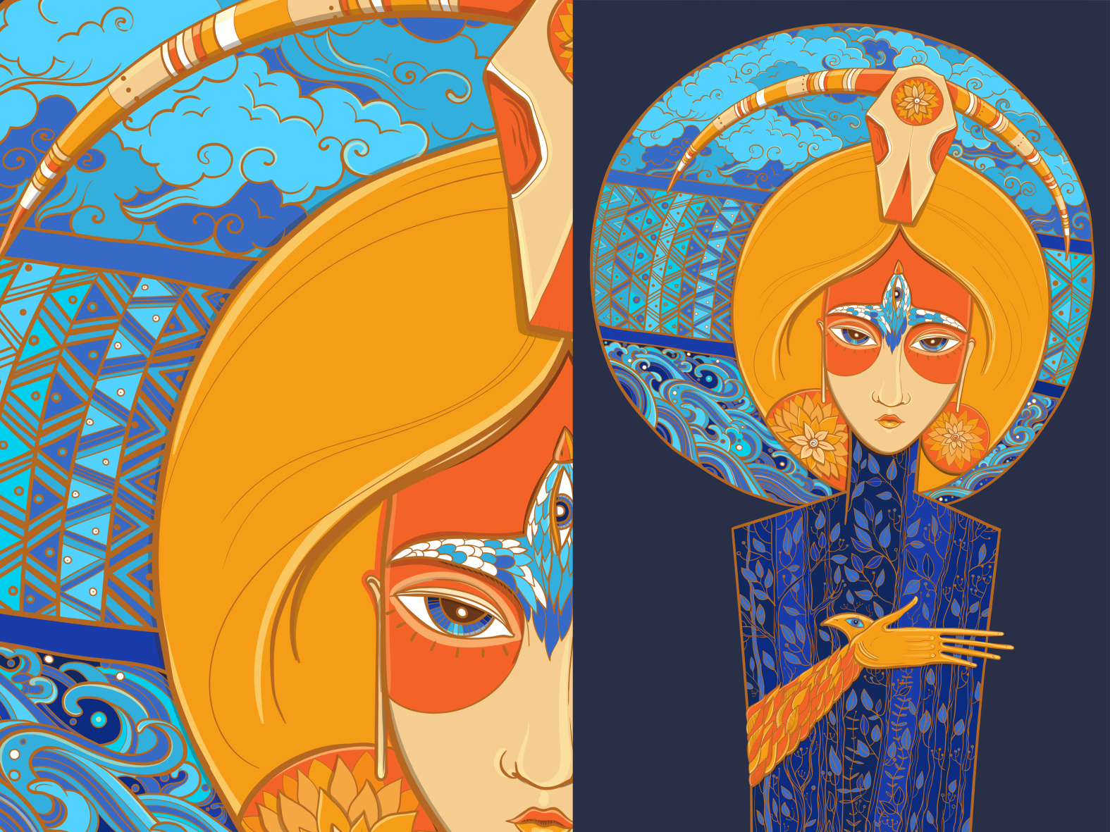 Conceptual illustration of Life and Death circle by Shusha Guna on Dribbble