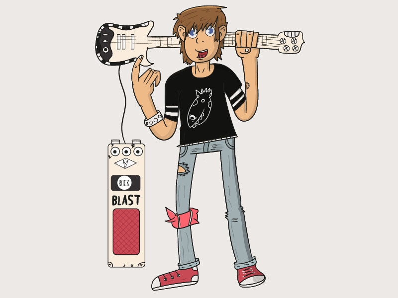 A comic style rocker by Terry Watson - Draw with Tez on Dribbble