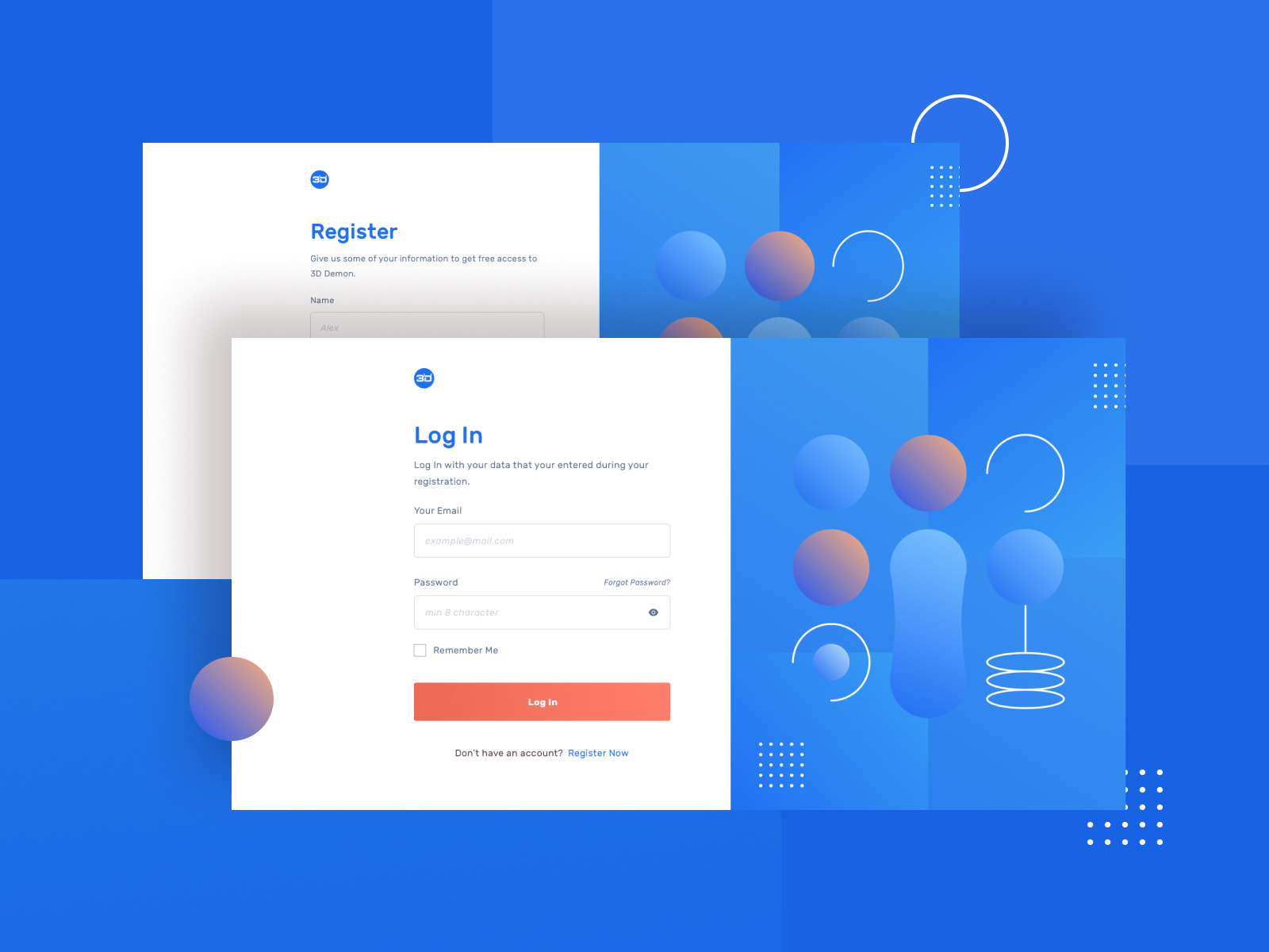 Exploration - Login Page by HendrikPramana on Dribbble