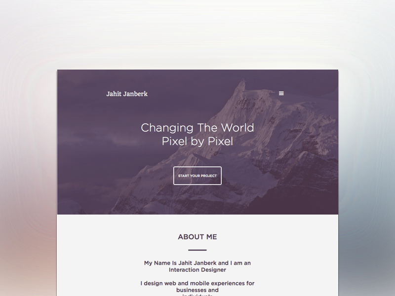 Personal Website Redesign by Jahit on Dribbble