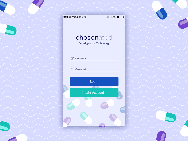Med Tech Login screen by Brittany Pfau on Dribbble