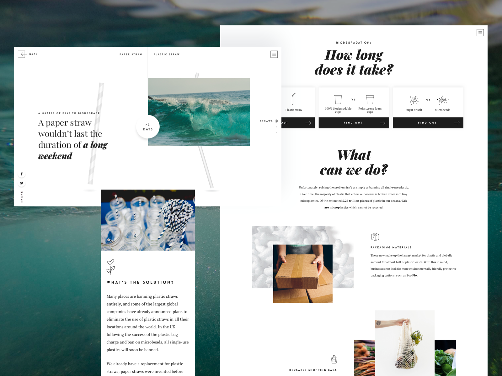 Swimming in Plastic - UX/UI, Creative Campaign by Marta Colmenero on ...