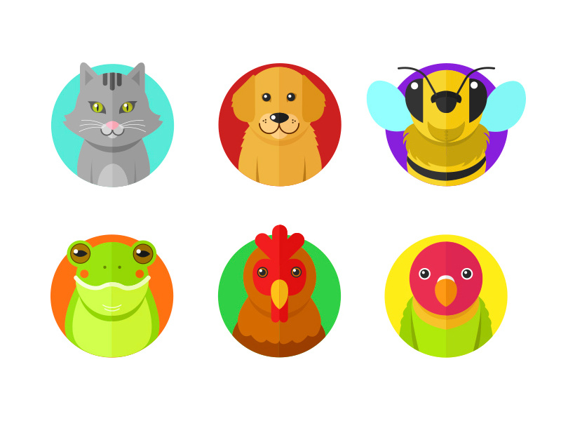 Flat Animals by Marta Colmenero on Dribbble