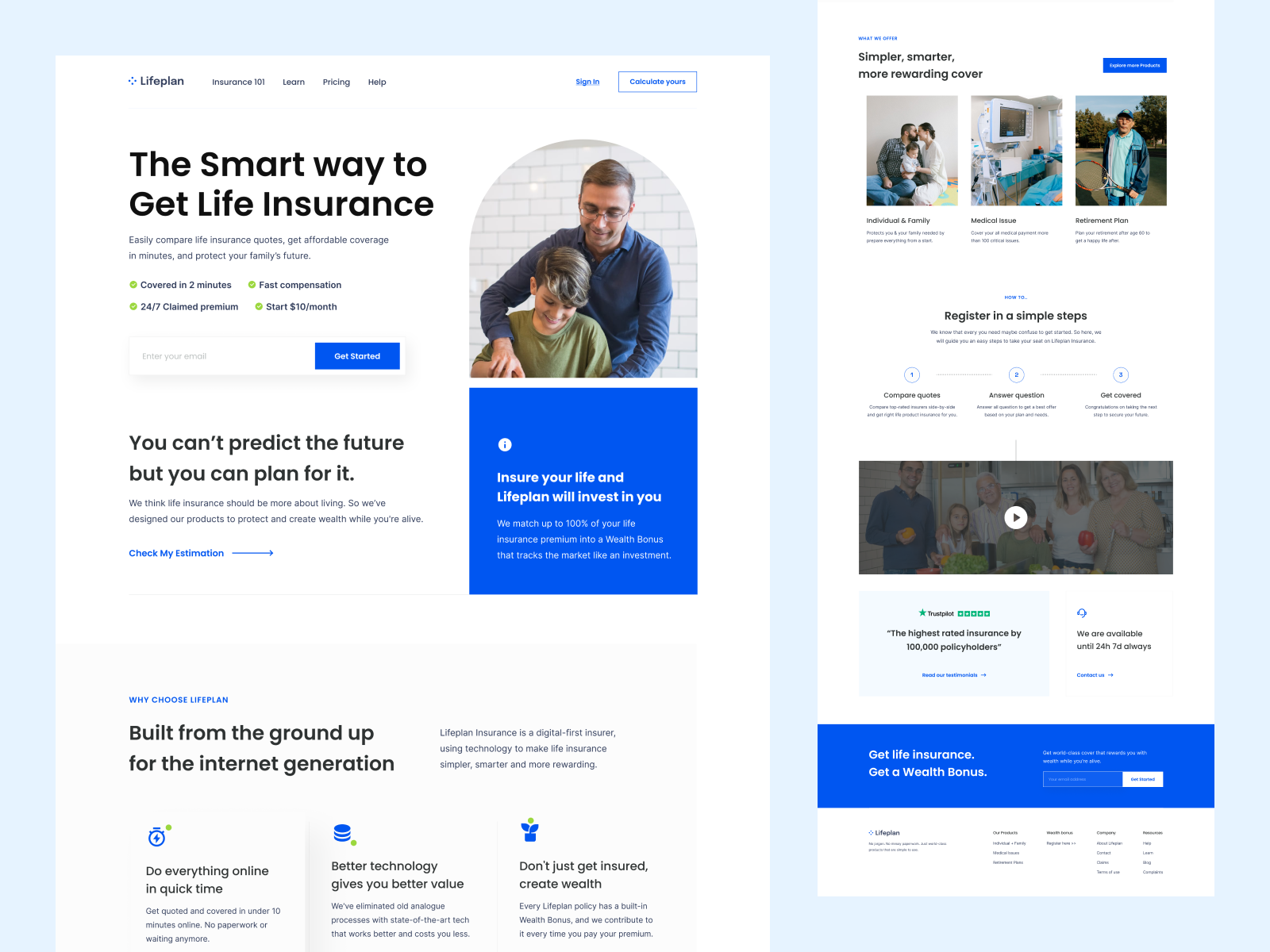 Lifeplan - Insurance Website by Ozi Thohari on Dribbble