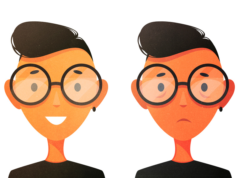 Happy Sad by Nataliia on Dribbble