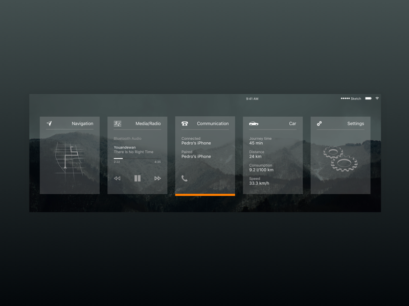 Car Interface by Pedro Caldas on Dribbble