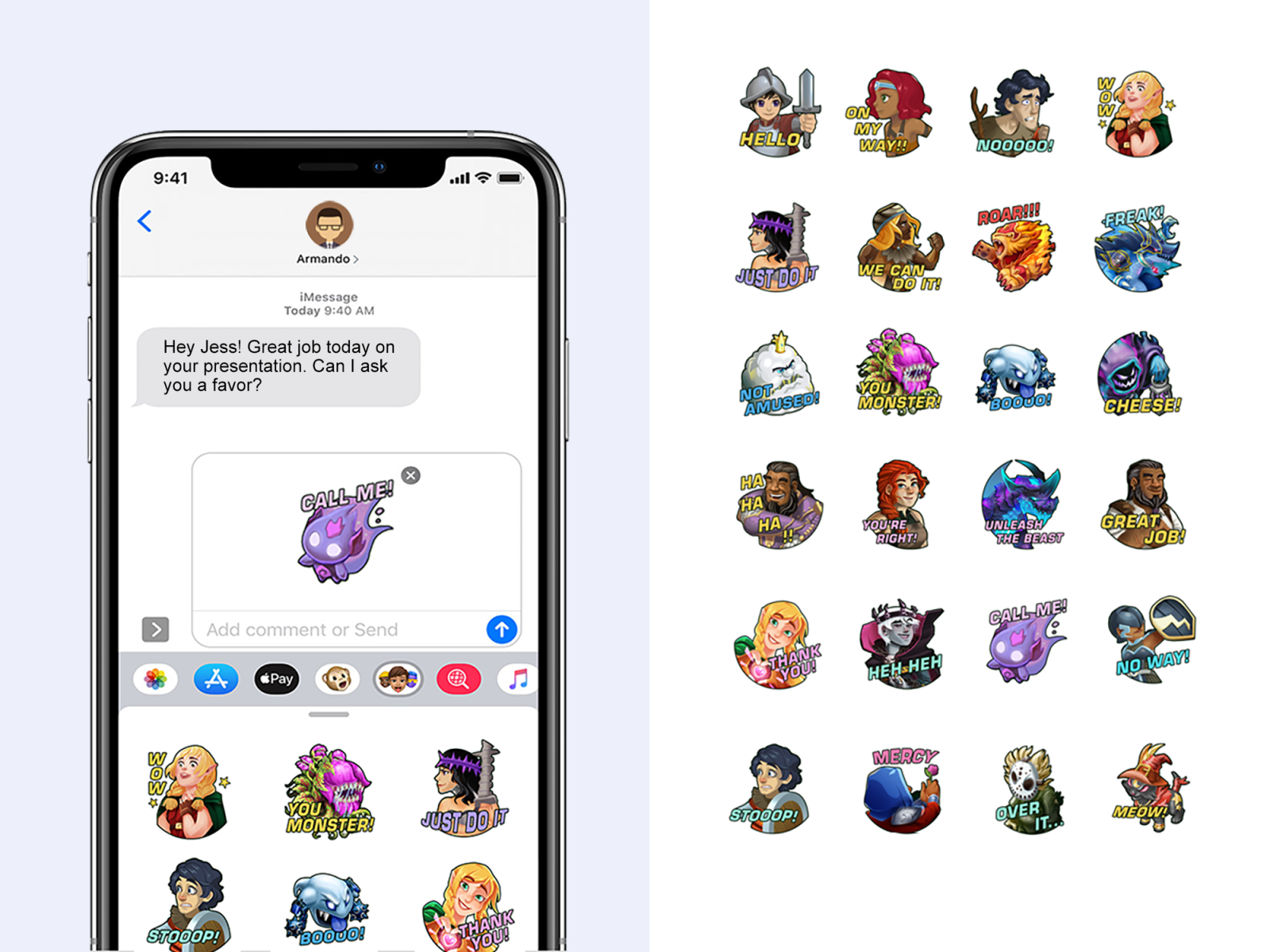 iMessage stickers by Nicky G. on Dribbble