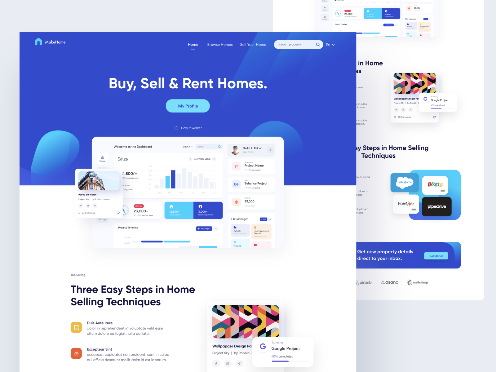 Landing Page - Real Estate by Shekh Al Raihan for Ofspace UX/UI on Dribbble