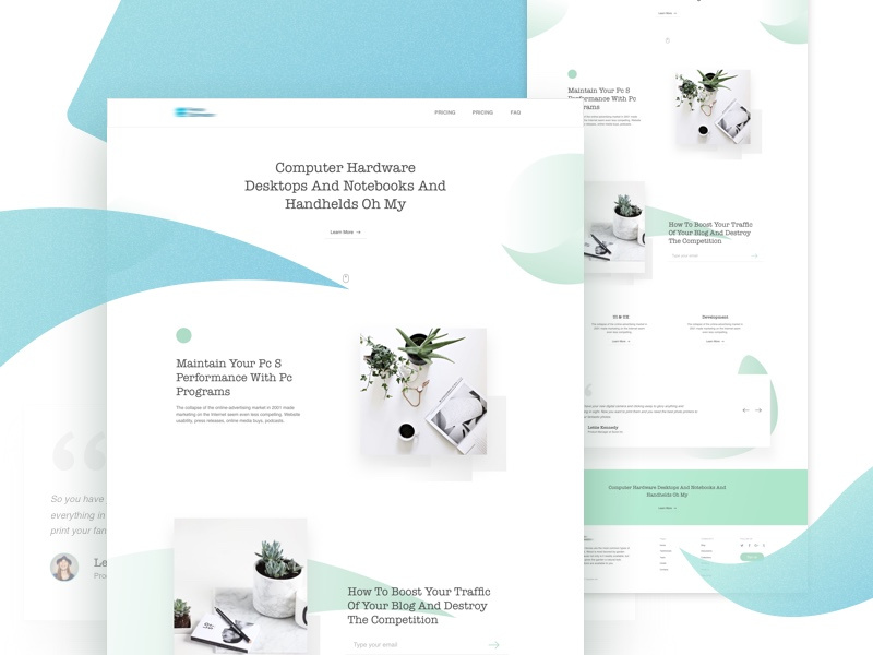 Clean & Minimal Landing Page by Shekh Al Raihan on Dribbble