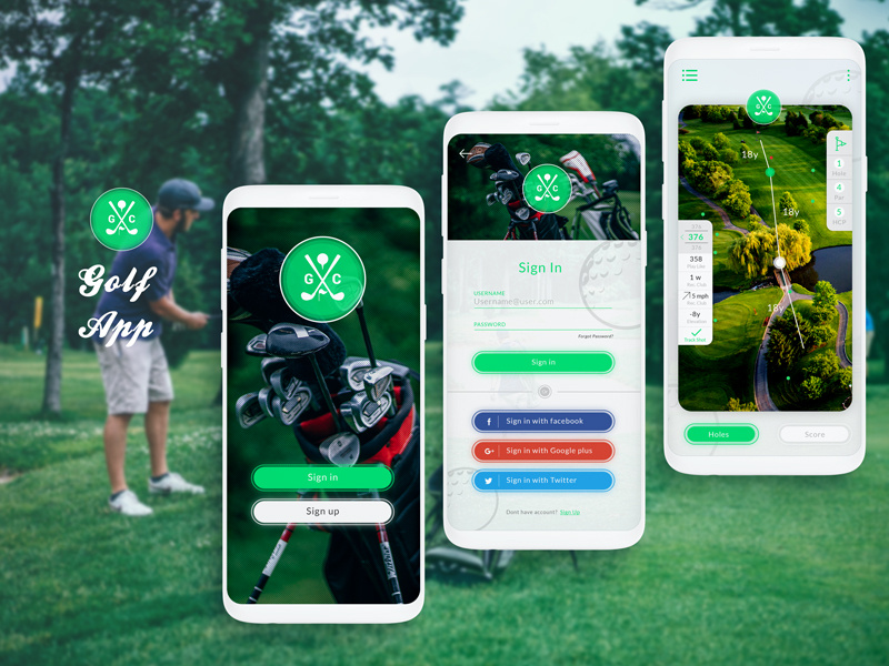 Golf App UI UX by Sannan Hussain on Dribbble