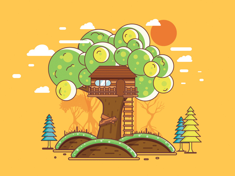 Treehouse by Vecteezy on Dribbble