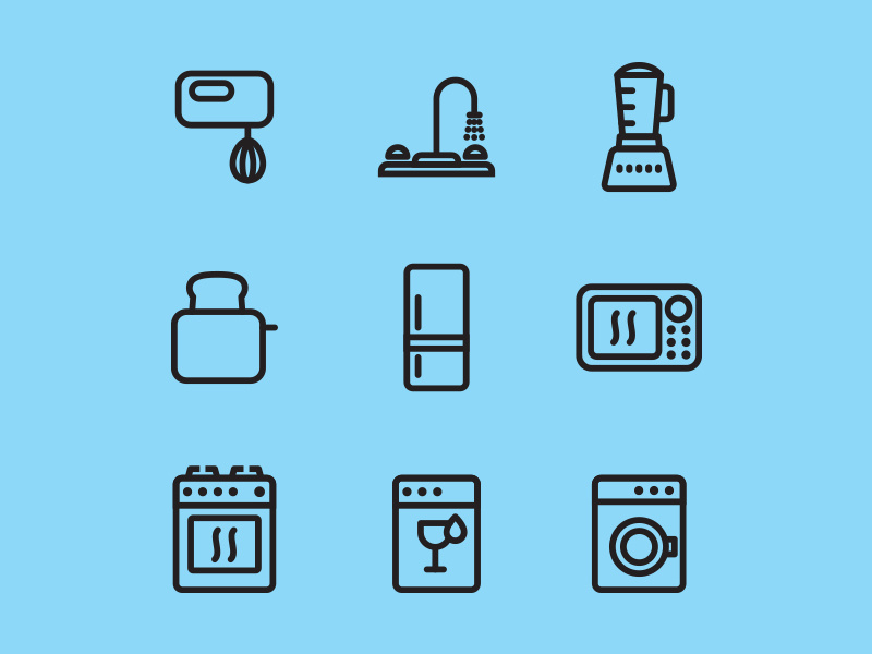 Kitchen Icons by Vecteezy on Dribbble