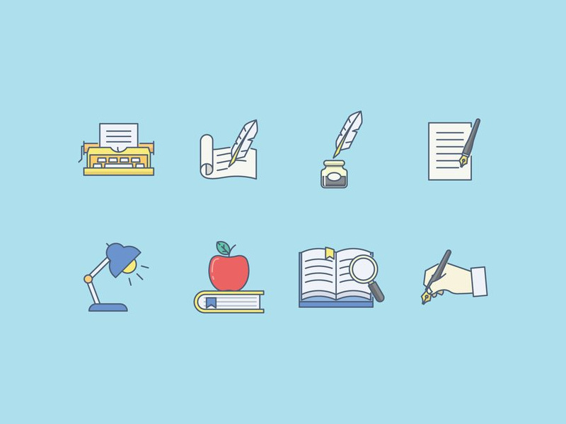 Writing Icons | Optimist Hunter