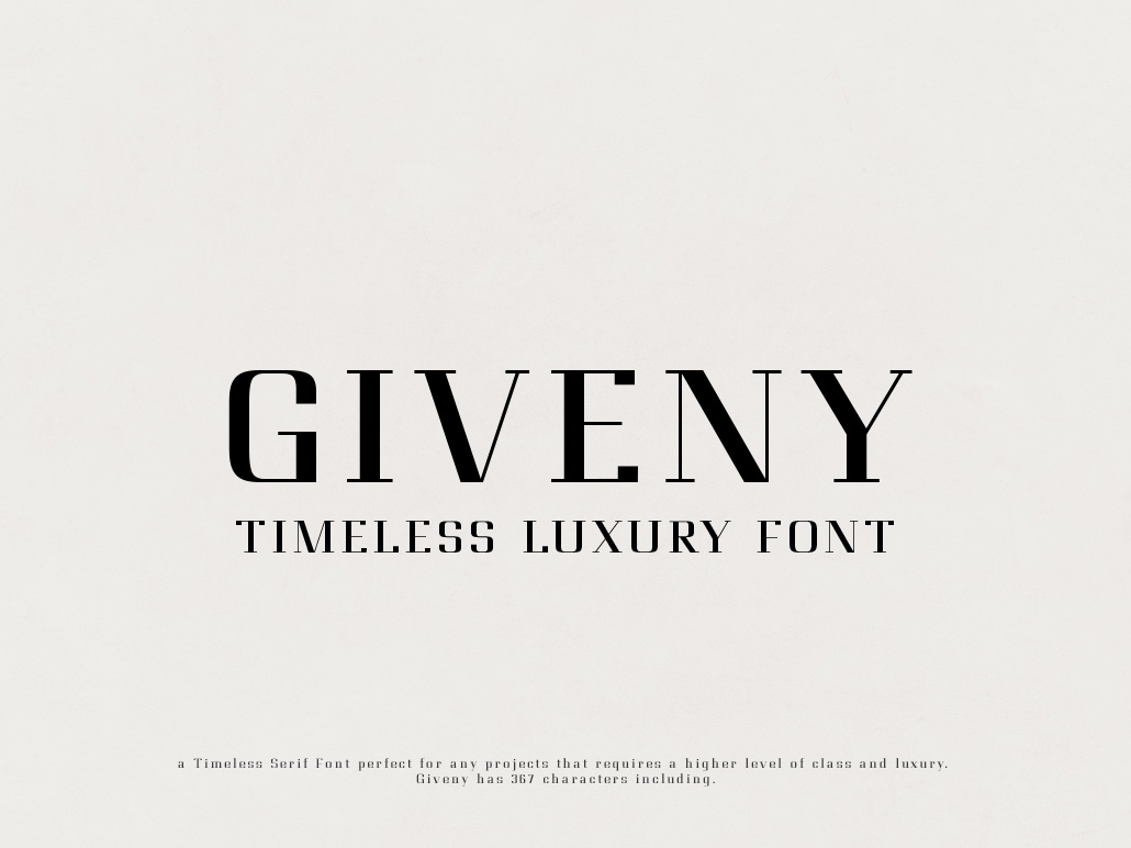 Giveny - Timeless Luxury Font by GOICHA on Dribbble