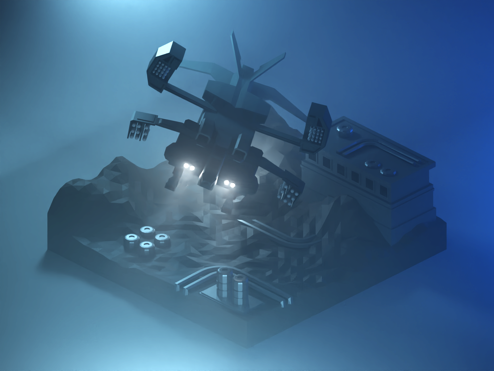 UD-4L Cheyenne Dropship by Roman Klčo on Dribbble