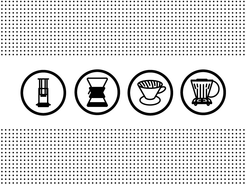 Coffee Brewing Icons by Derrick Kempf on Dribbble