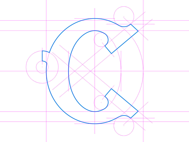 C from new font by Wojciech Pietrzak on Dribbble