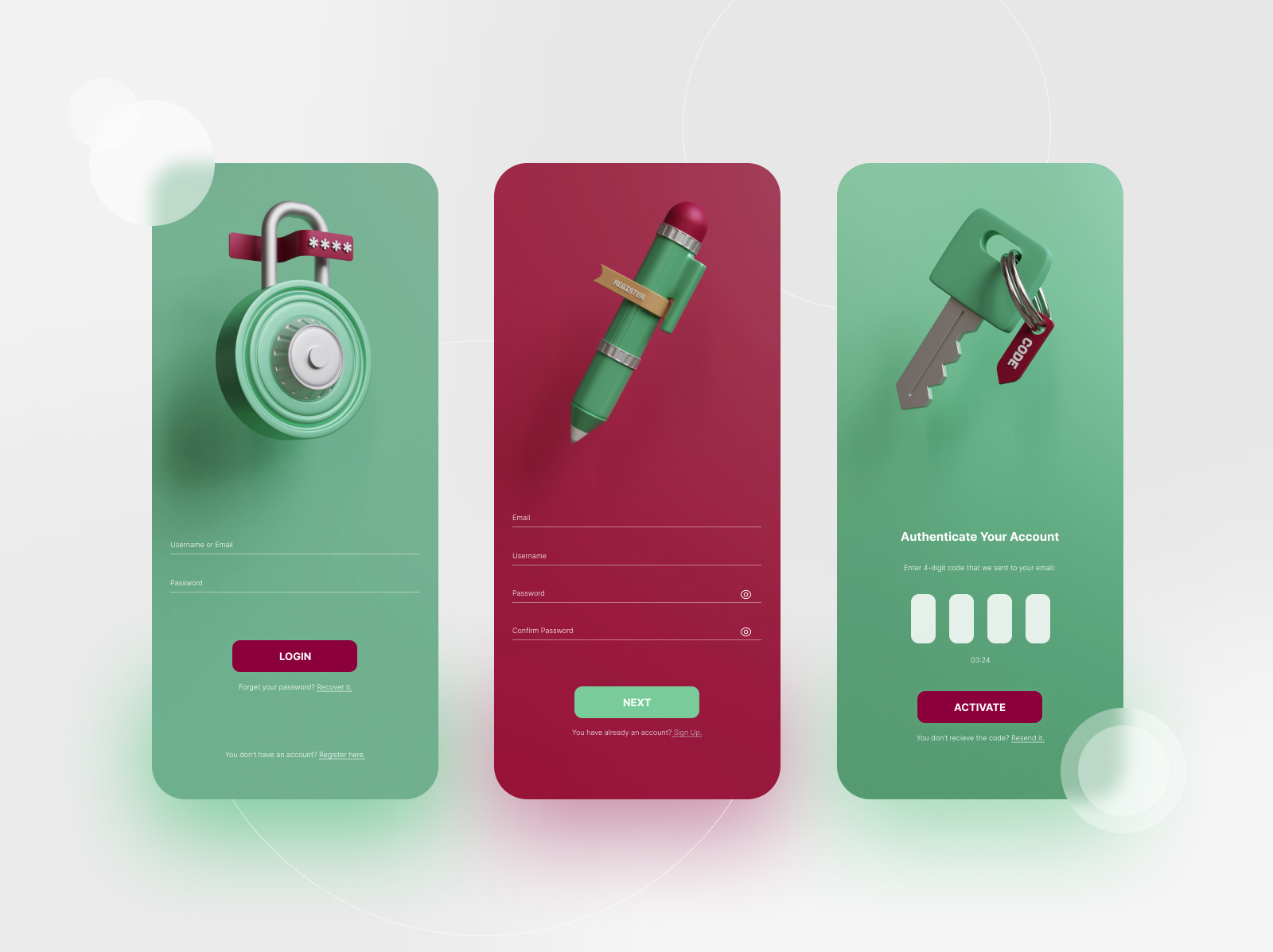 Sign In & Sign Up by Farshad Soltani on Dribbble