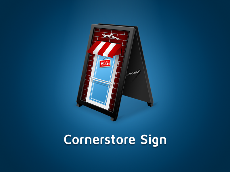 CornerStore Sign Logo by Joshua Dillon on Dribbble