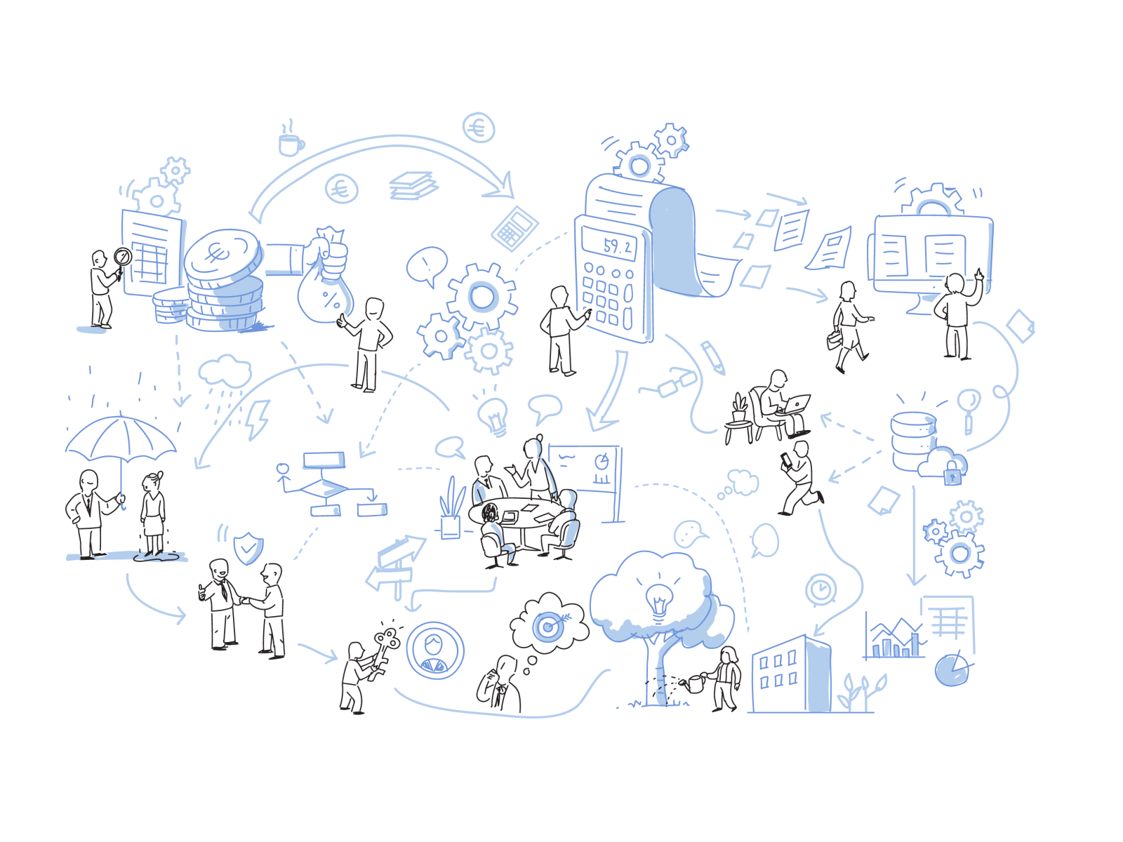 scribble style drawing for data management company by Yuran Choi on ...