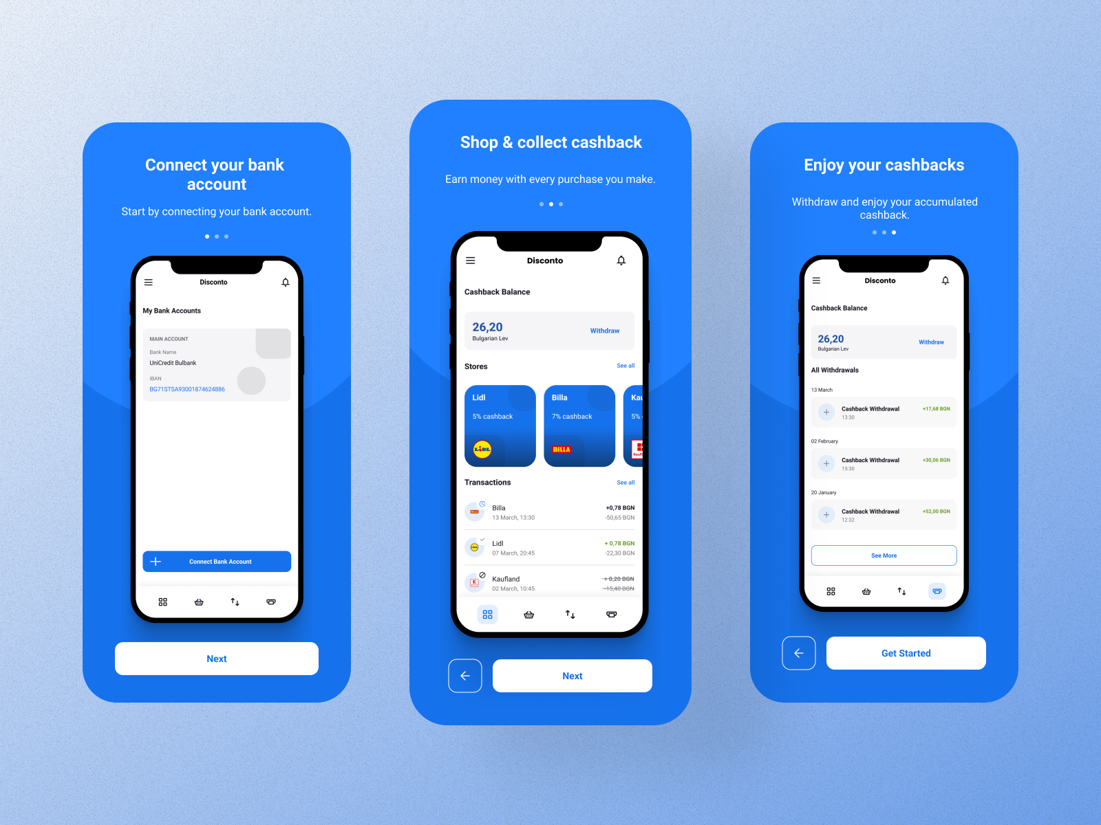 Cashback App by Yana Madzharova on Dribbble