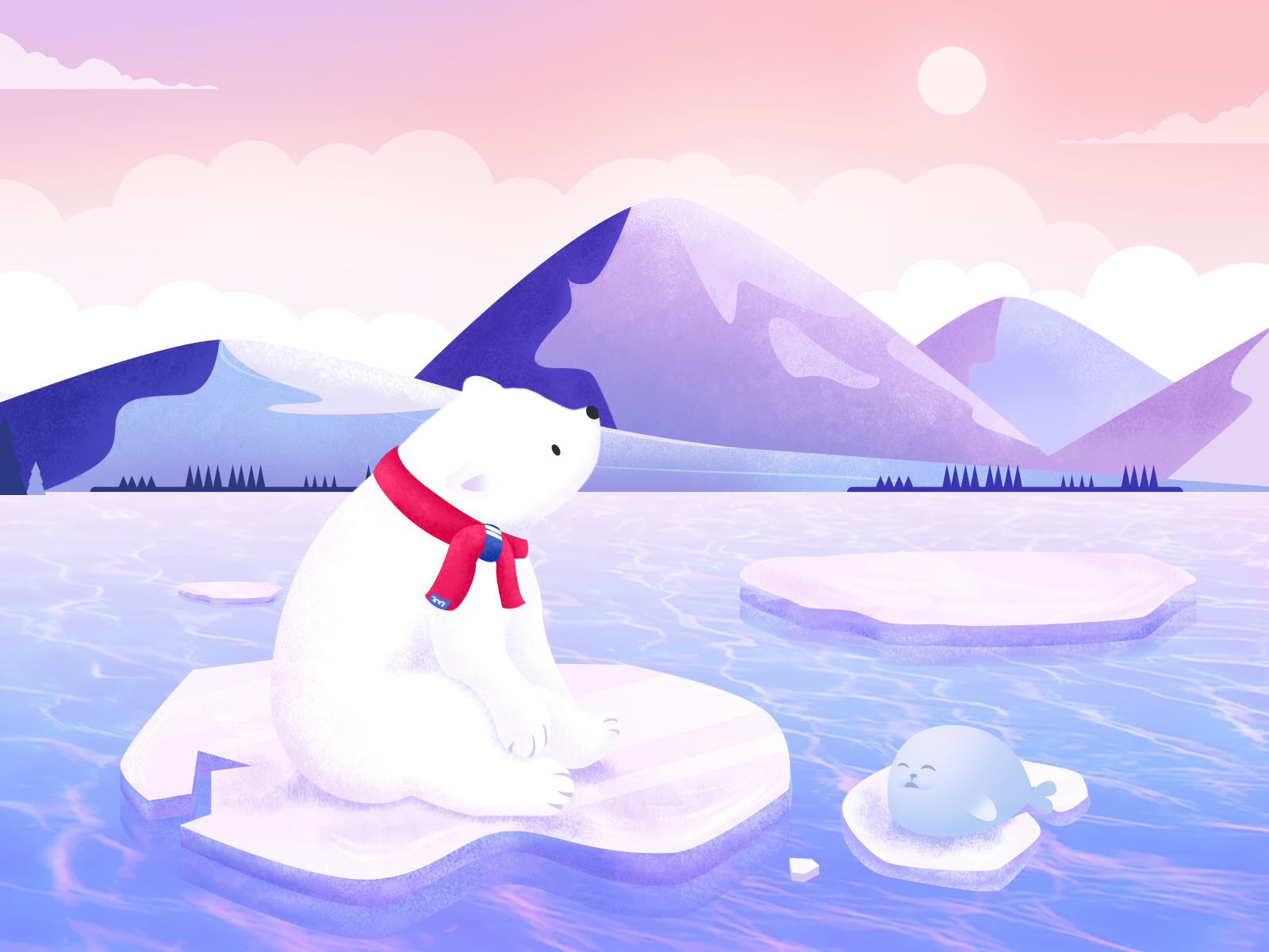 white bear by Danae on Dribbble