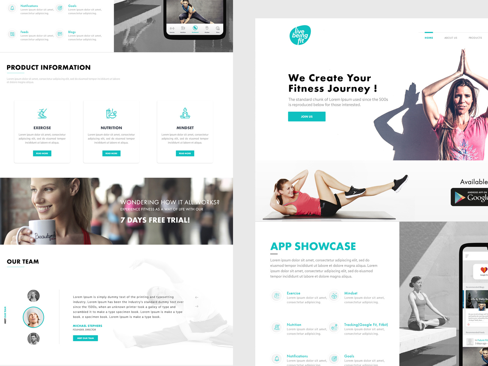 Fitness Website by Nitish kumar on Dribbble