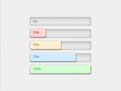 Pastel Progress Bars by Christine Wilde on Dribbble