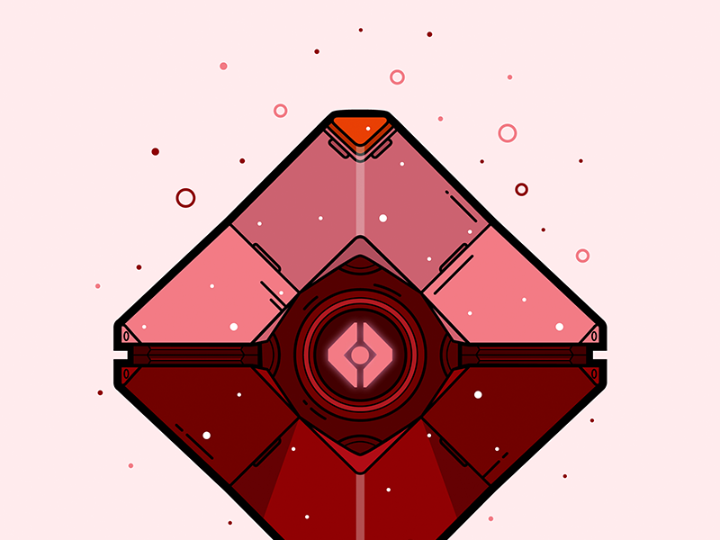 Destiny Crimson Ghost Shell Vector Illustration by Christine Wilde on ...