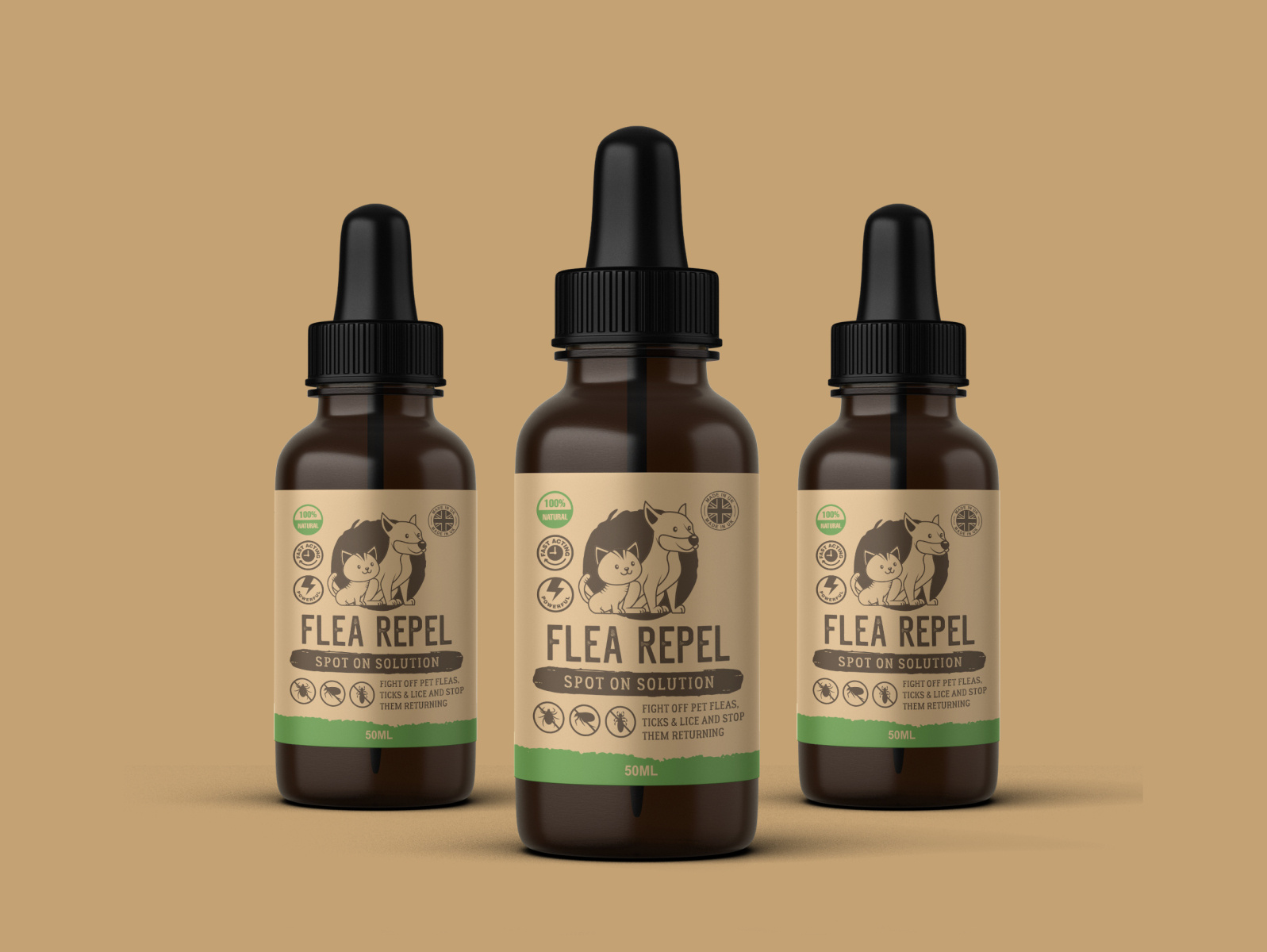 Flea Repel Product Label Design by Utix Grapix on Dribbble