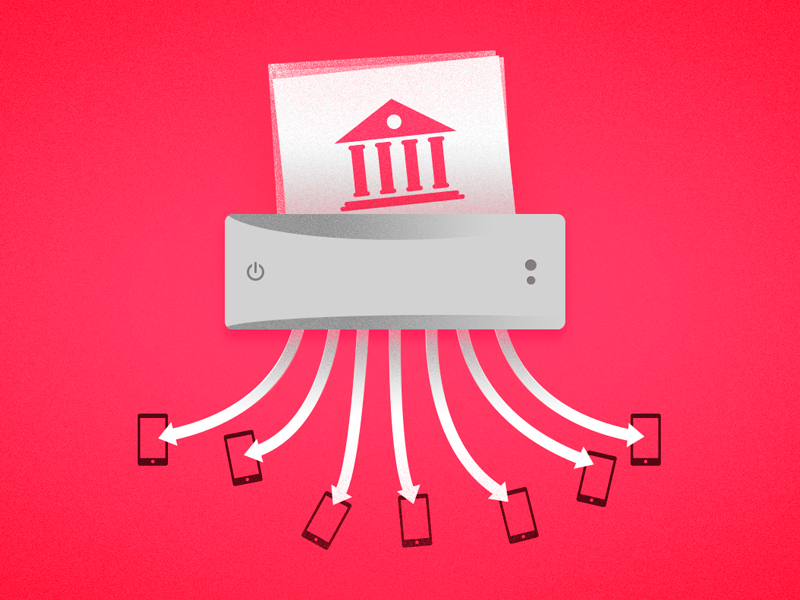 Banking On Inertia Blog Illustration by Tom Cunningham on Dribbble