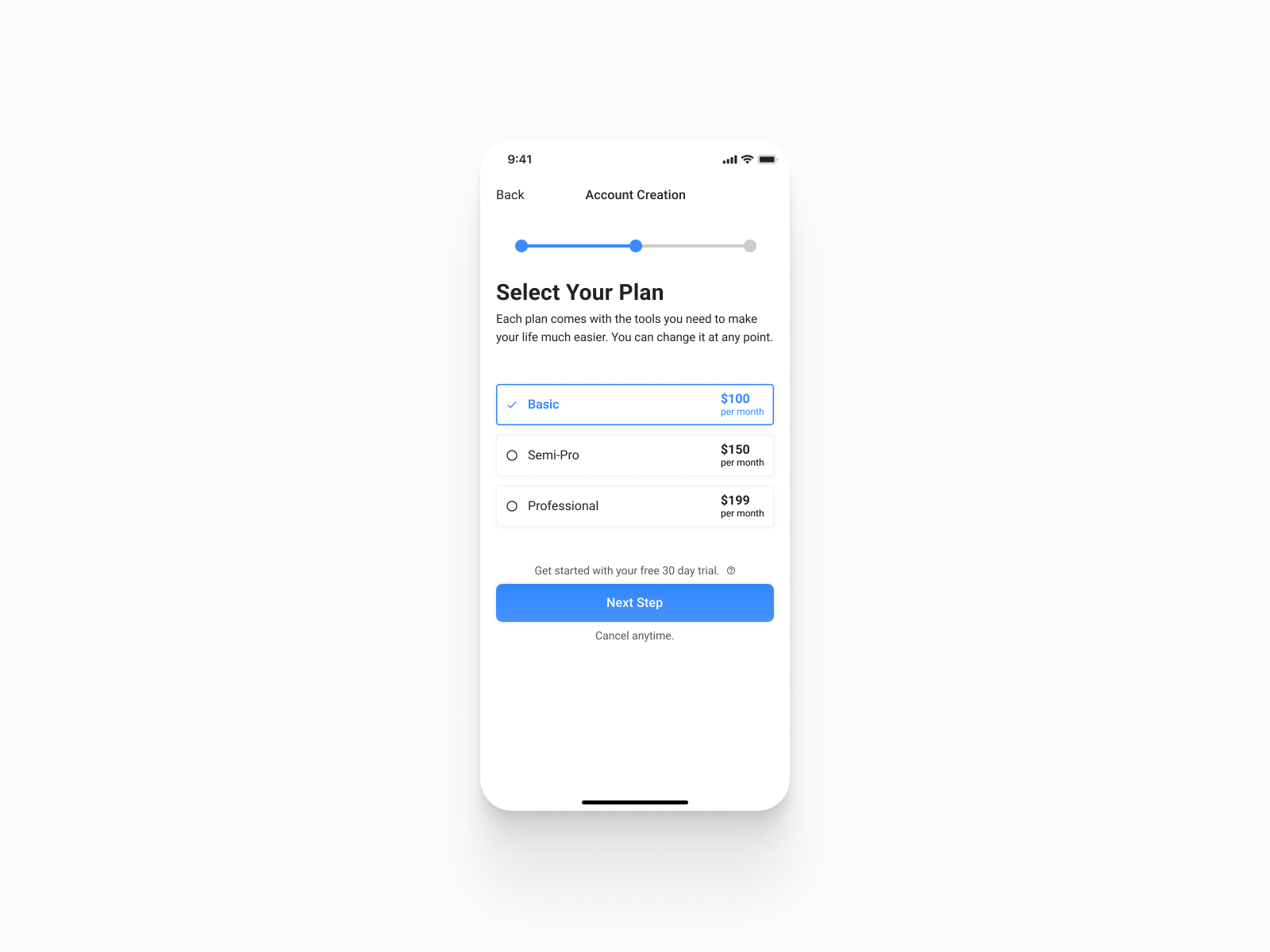 Plan Selection by Cory Westerfield on Dribbble