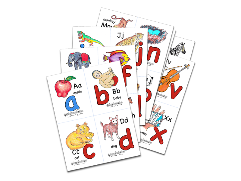 Sing and Trace Abc Flashcards (4 to a page) by Raleigh Green on Dribbble