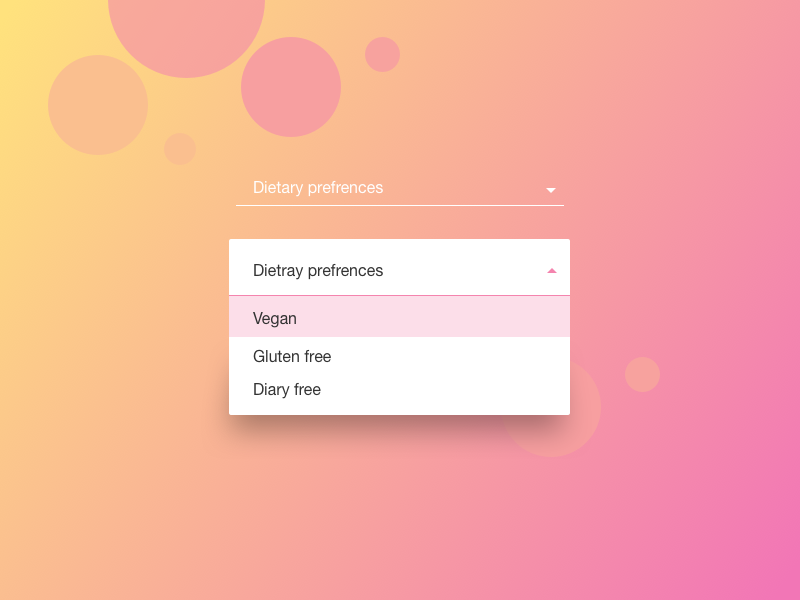 Drop Down by Anina on Dribbble
