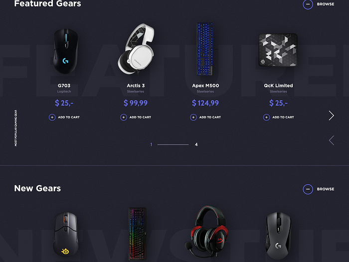 #5 GamingGear Shop - #5 Shots for Practice by Matt Wojtaś on Dribbble