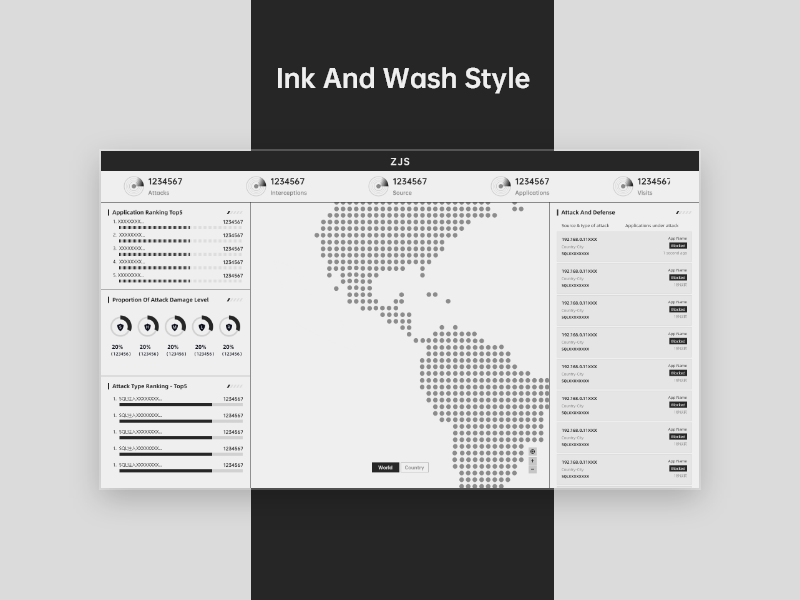 Dashboad of Ink And Wash Style by ZJS on Dribbble