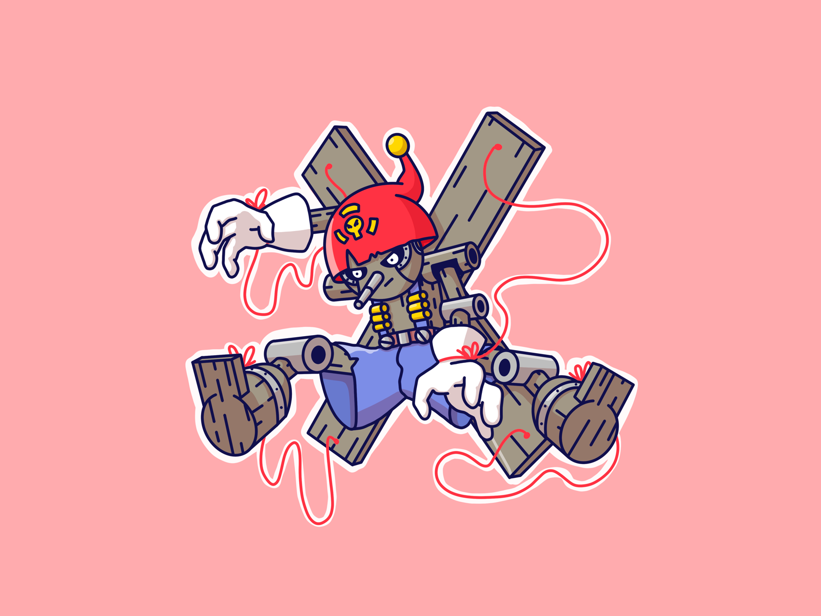 Puppetmon character art by Ernestas Jasilionis on Dribbble