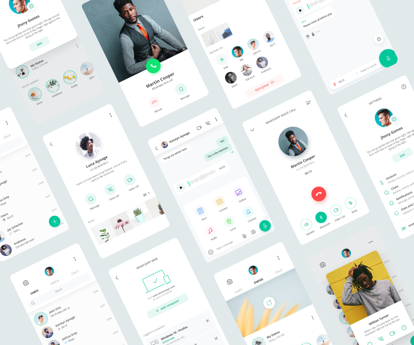 Exploring a new UI for WhatsApp (Android) v2 by Jhony Gomes on Dribbble