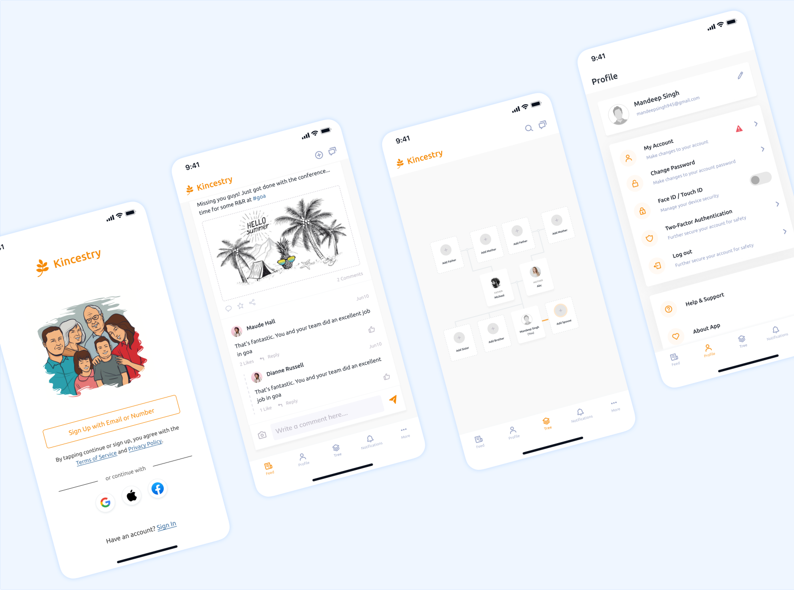 Family Tree | Mobile Application by Mandeep Singh on Dribbble