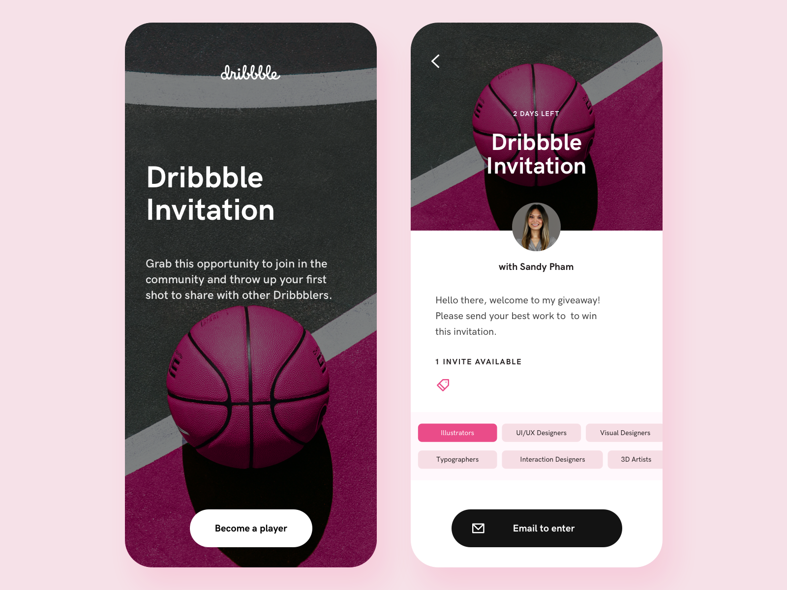 Dribbble Invite by Sandy Pham on Dribbble